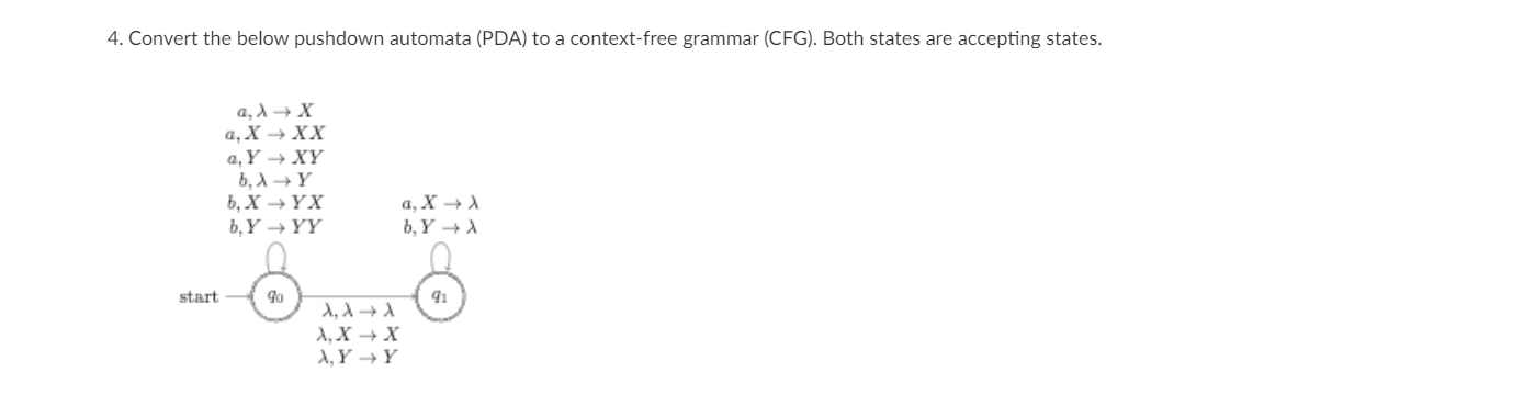 Solved Convert the below pushdown automata (PDA) ﻿to a | Chegg.com