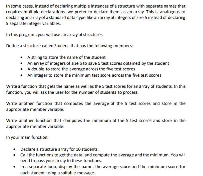 Solved In some cases, instead of declaring multiple | Chegg.com