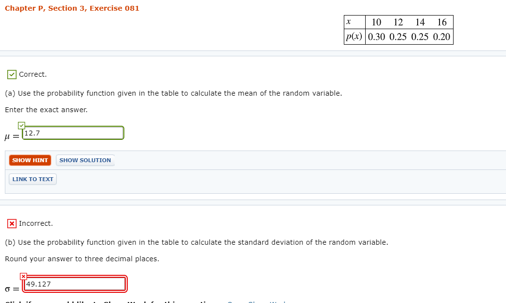 Solved Chapter P, Section 3, Exercise 081 x 10 12 14 16 p(x) | Chegg.com