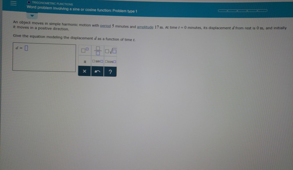 Solved FUNCTIONS Word problem involving a sine or cosine | Chegg.com