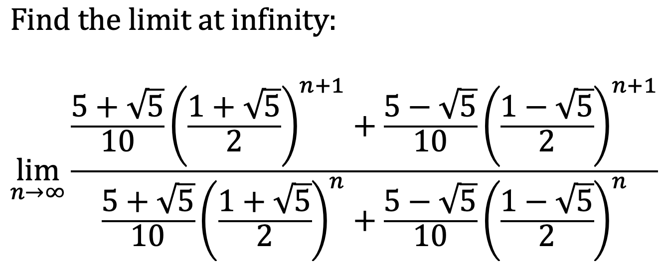 Solved Find the limit at infinity: | Chegg.com
