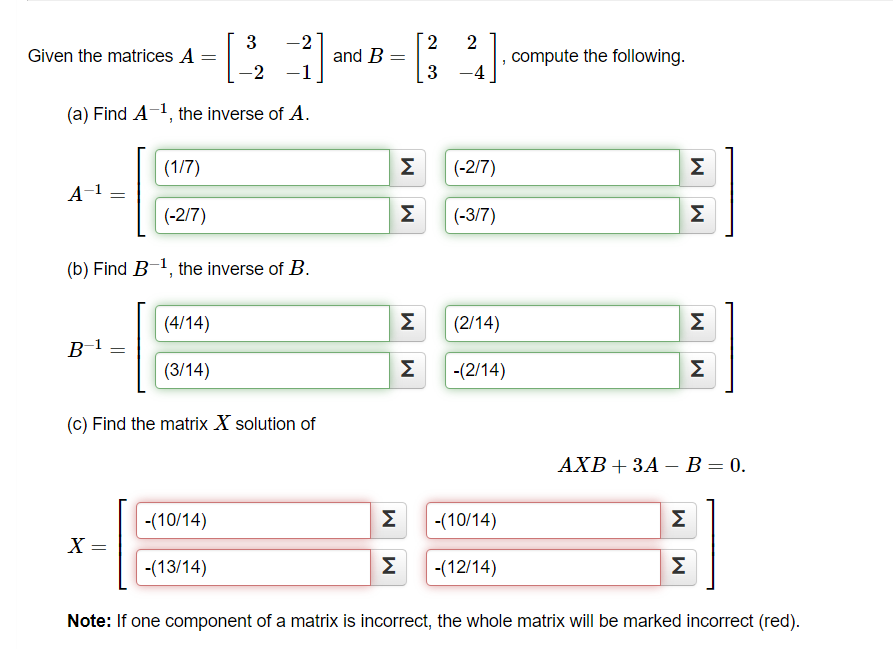 Solved Given the matrices A=[3−2−2−1] and B=[232−4], compute | Chegg.com