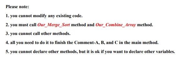 Solved write in java with the listed coding requirements | Chegg.com