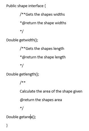 Solved Create an ellipse class that implements the shape | Chegg.com