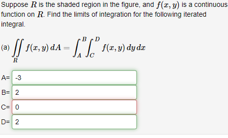 Solved Suppose R is the shaded region in the figure, and | Chegg.com