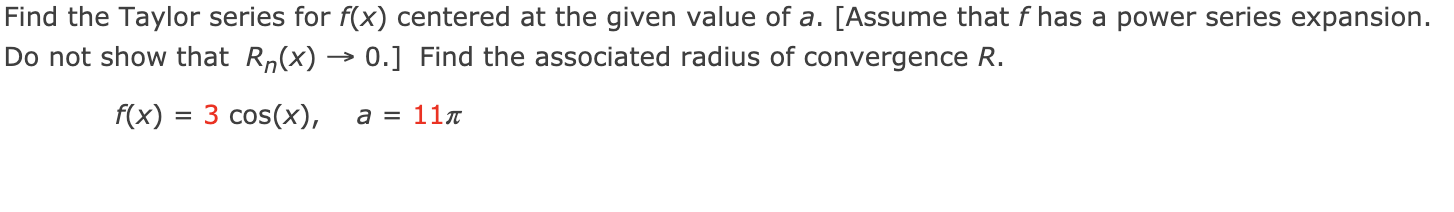 Solved Find the Taylor series for f(x) centered at the given | Chegg.com