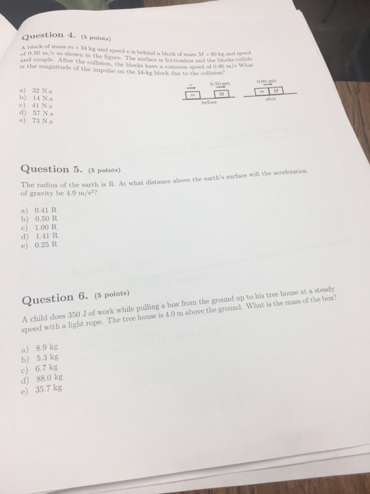 Solved A block of mass m = 34 kg and speed v is behind a | Chegg.com
