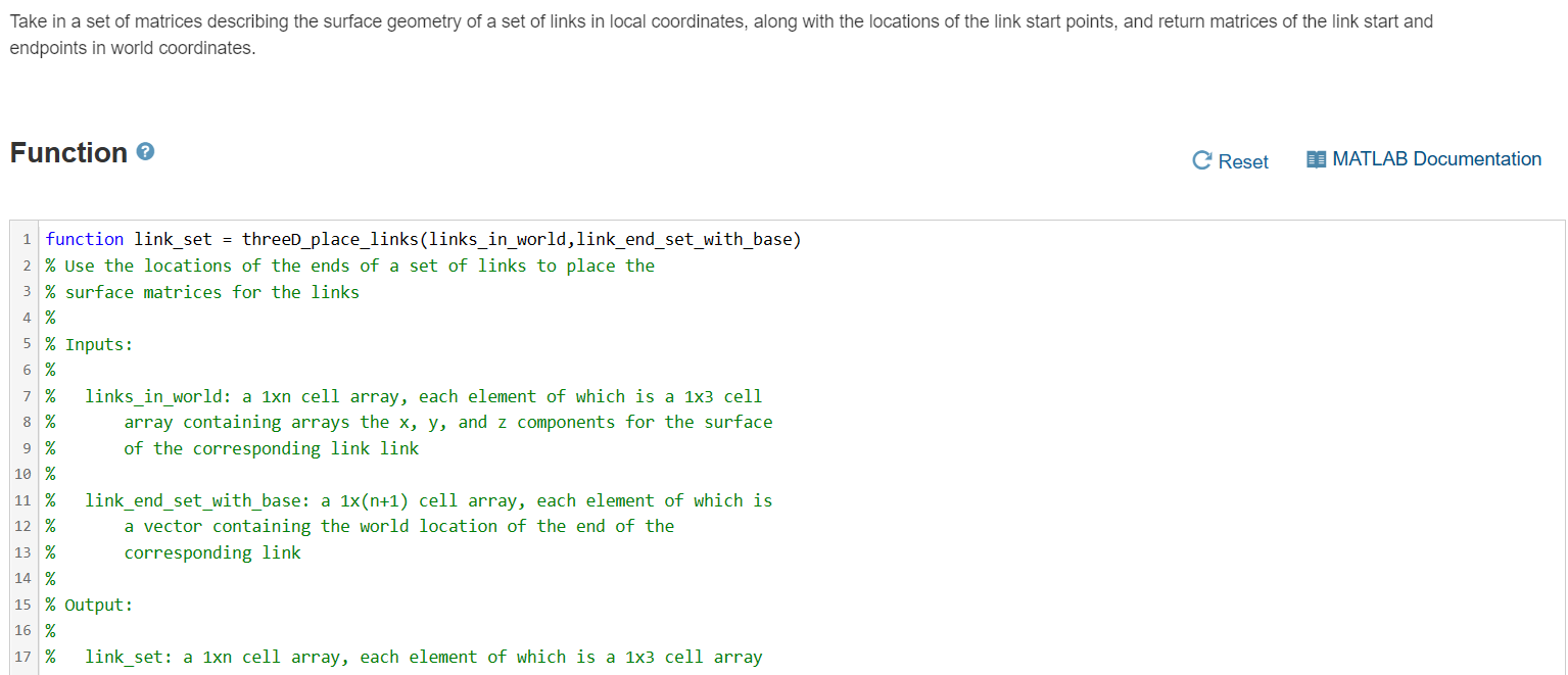 Take in a set of matrices describing the surface | Chegg.com