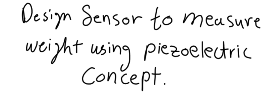 Solved Design Sensor to measure weight using piezoelectric | Chegg.com