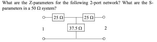 Solved What are the Z-parameters for the following 2-port | Chegg.com