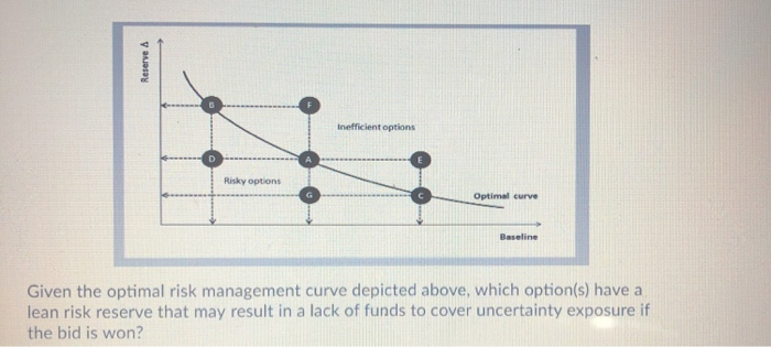 Solved Inefficient options Risky options Optimal curve | Chegg.com