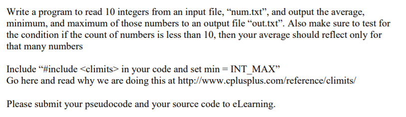 Solved Using C++, please add comments and a pseudocode so I | Chegg.com