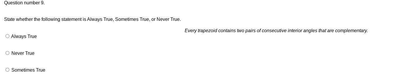 Solved State whether the following statement is Always True, | Chegg.com