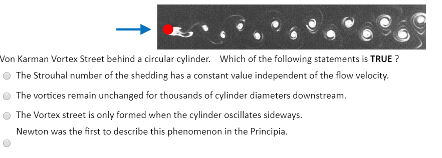 Solved Von Karman Vortex Street behind a circular cylinder. | Chegg.com