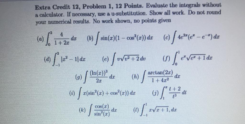 Solved Extra Credit 12, Problem 2, 3 Points. Consider f(x) = | Chegg.com