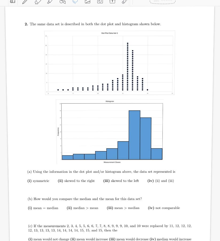 Solved To 2 The Same Data Set Is Described In Both The Dot 0771