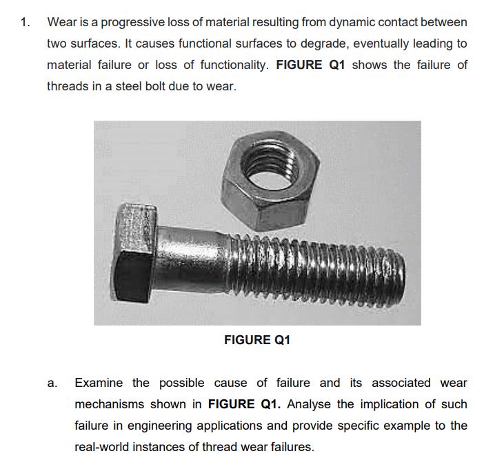 Solved FIGURE Q1a. ﻿Examine the possible cause of failure | Chegg.com