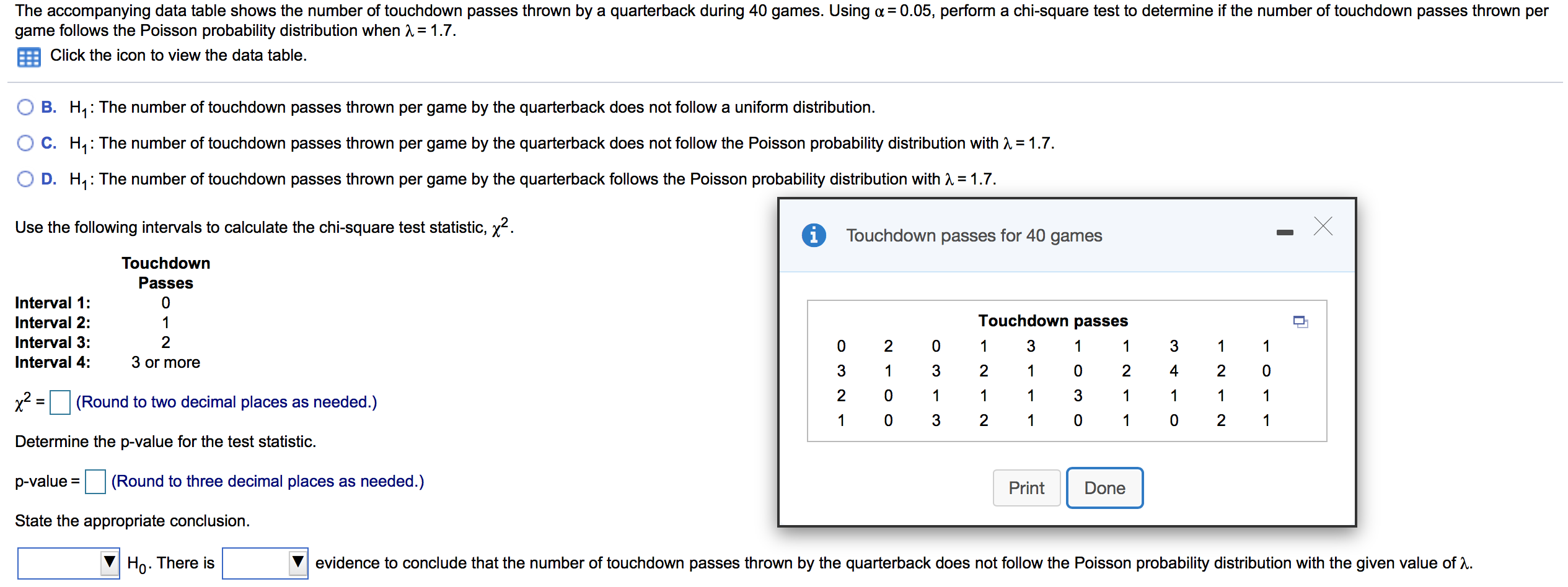 Solved Using the accompanying data below, perform a | Chegg.com