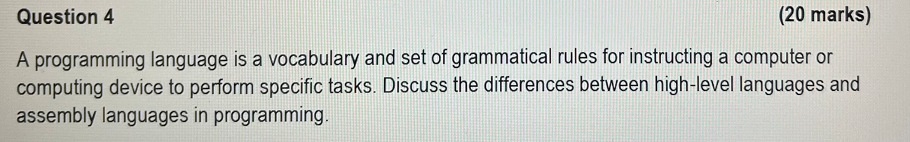 Solved A programming language is a vocabulary and set of | Chegg.com