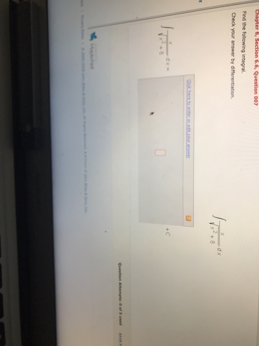Solved Chapter 6, Section 6.6, Question 007 Find the | Chegg.com