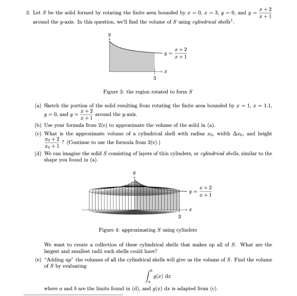 Solved 3. Let S be the solid formed by rotating the finite | Chegg.com