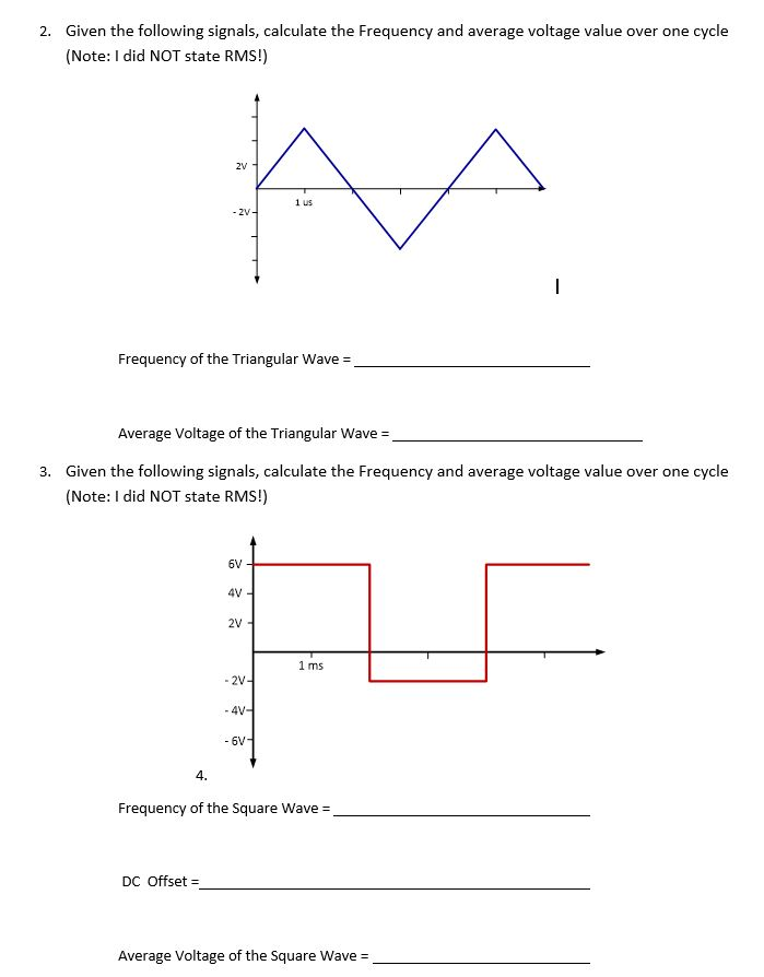 Solved 2. Given the following signals, calculate the | Chegg.com