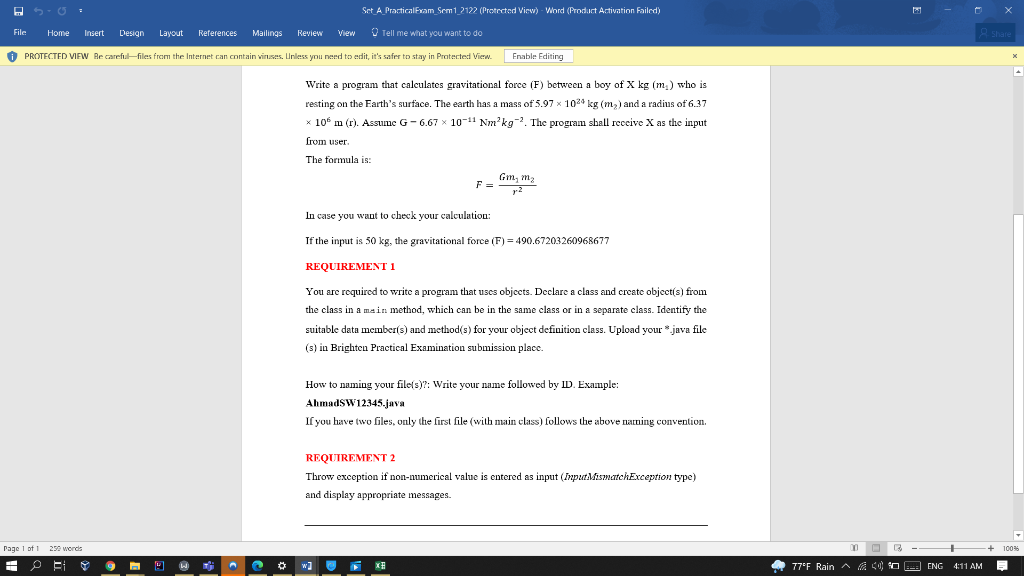 Solved A - 5 Set A Practical Exam Scm1 2122 (Protected View) | Chegg.com