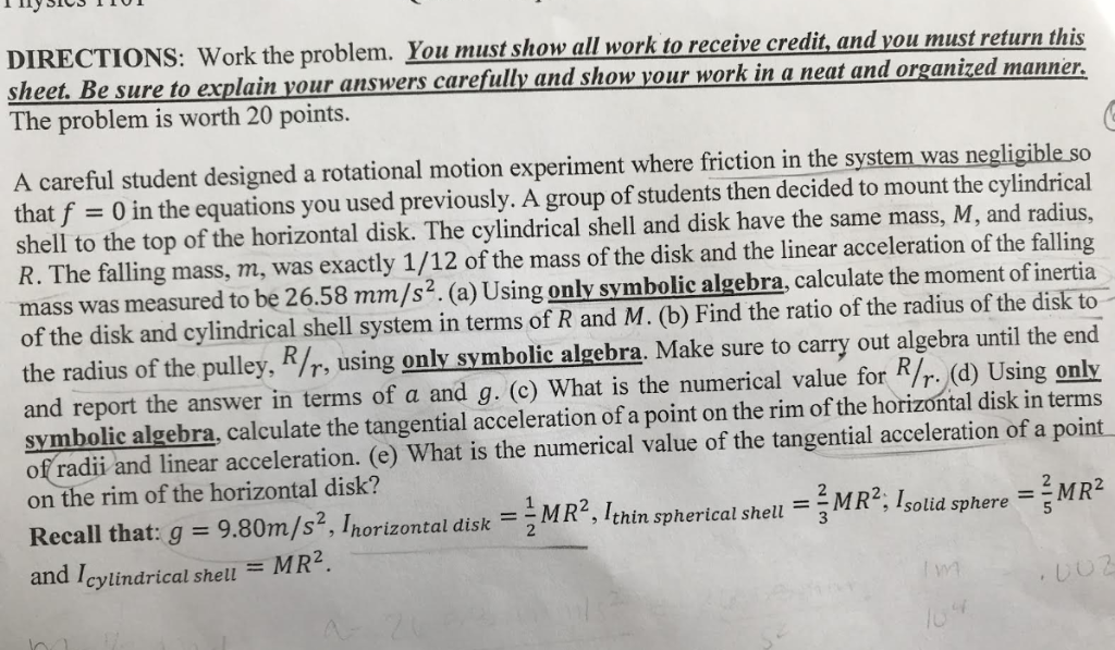 Solved S: Work the problem. You must show all work to | Chegg.com