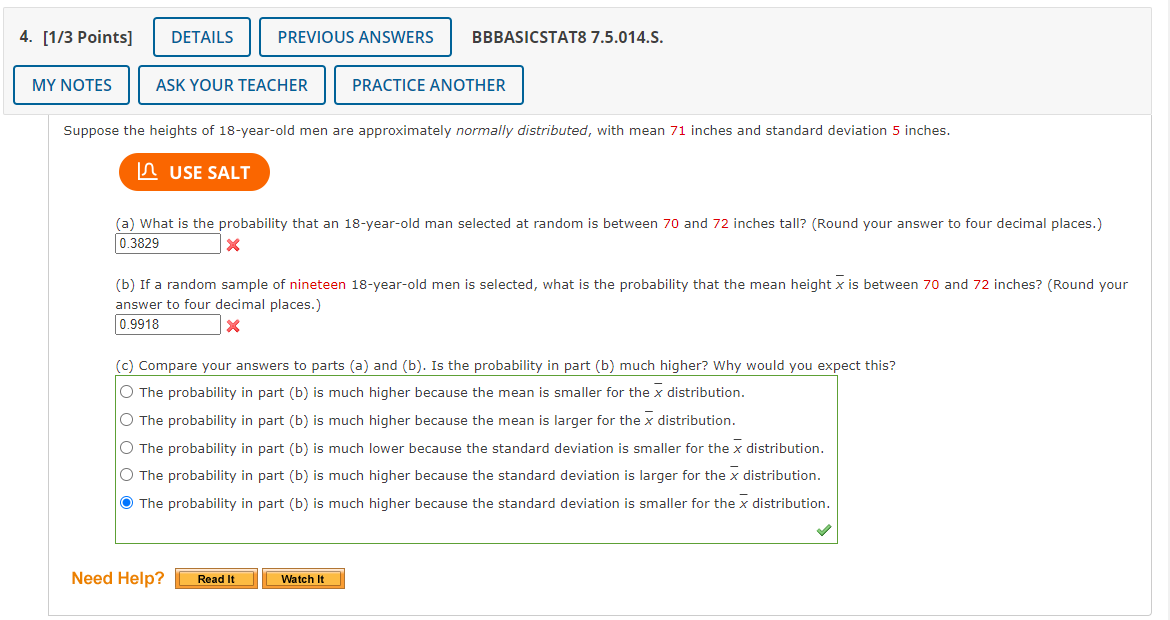 Solved 4. [1/3 Points] DETAILS PREVIOUS ANSWERS BBBASICSTAT8 | Chegg.com