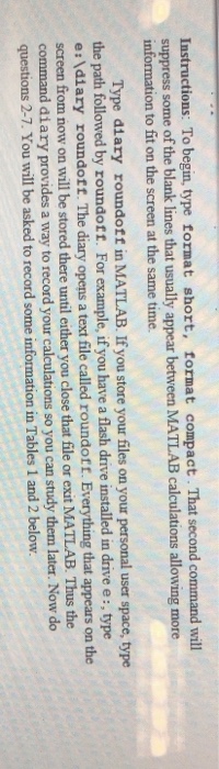 Solved (MatLab) Can somebody please complete this in MatLab. | Chegg.com