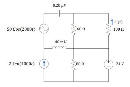 Solved For the circuit shown in Figure, calculate 𝑖o | Chegg.com