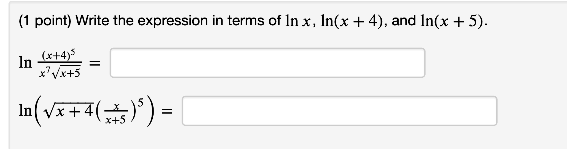 Solved (1 point) Write the expression in terms of | Chegg.com