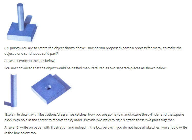 Solved k (21 points) You are to create the object shown | Chegg.com