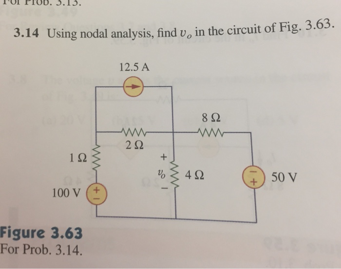 Solved Using nodal analysis, find upsilon_o in the circuit | Chegg.com