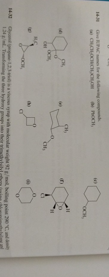 Solved 14-31 Give IUPAC names for the following compounds. | Chegg.com