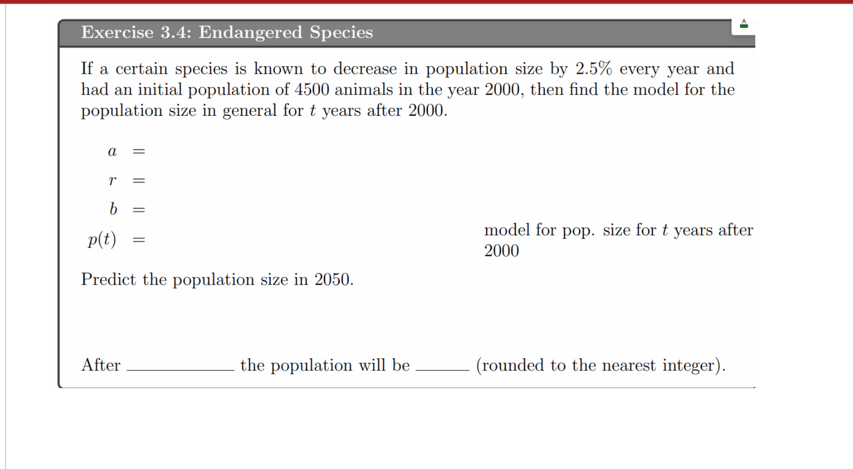Solved If a certain species is known to decrease in | Chegg.com