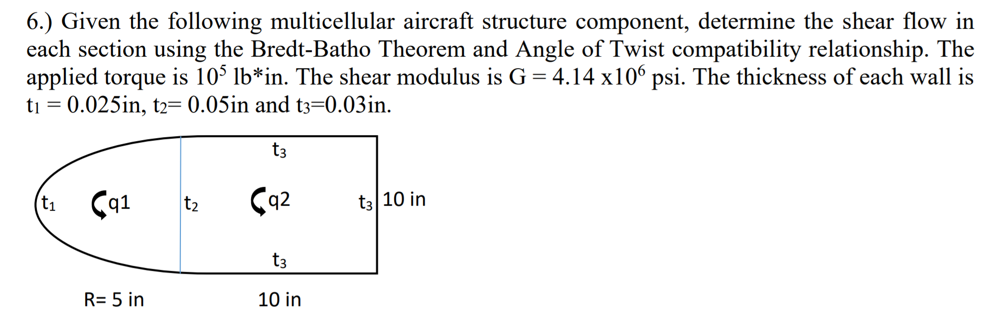 Solved 6.) Given the following multicellular aircraft | Chegg.com