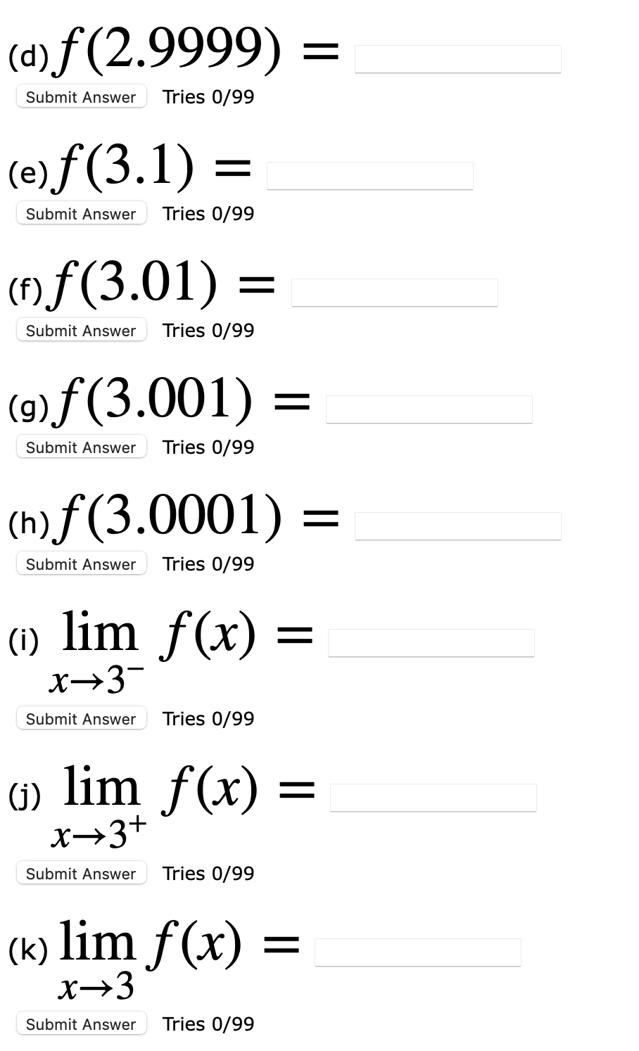 Solved Find limx→3−f(x),limx→3+f(x) and limx→3f(x) | Chegg.com