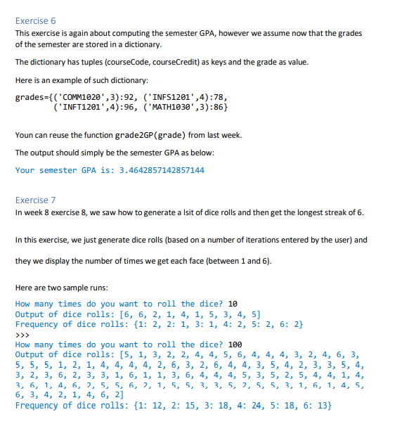 Solved Exercise 6 This exercise is again about computing the | Chegg.com