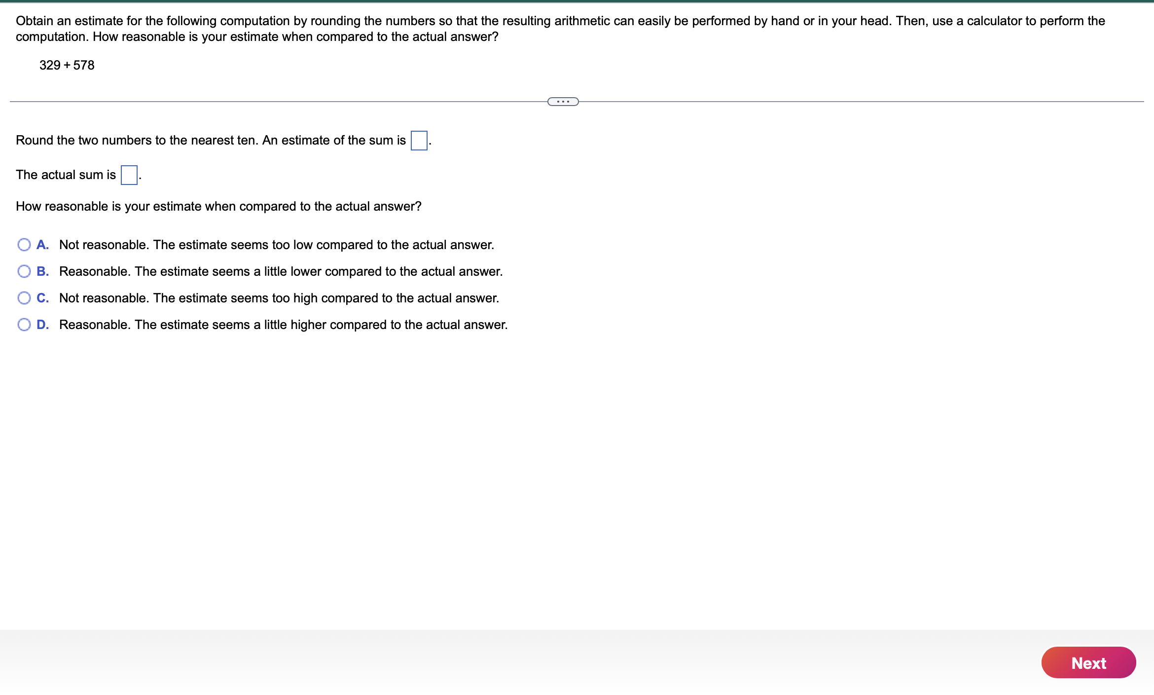 Solved Obtain An Estimate For The Following Computation By