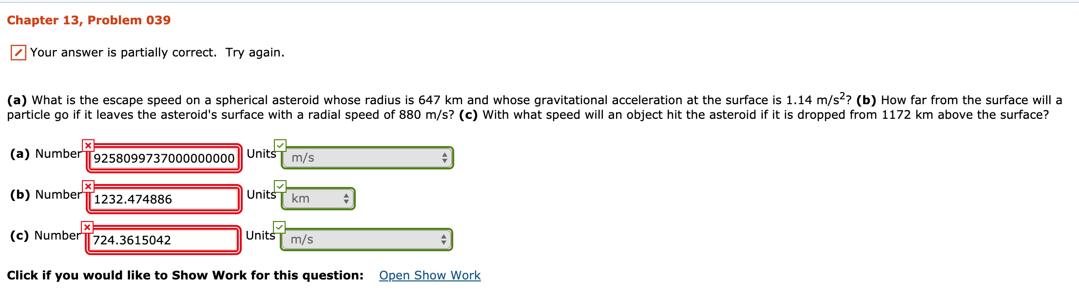 Solved Chapter 13, Problem 039 Your answer is partially | Chegg.com