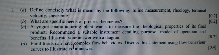 Solved 1. (a) Define concisely what is meant by the | Chegg.com