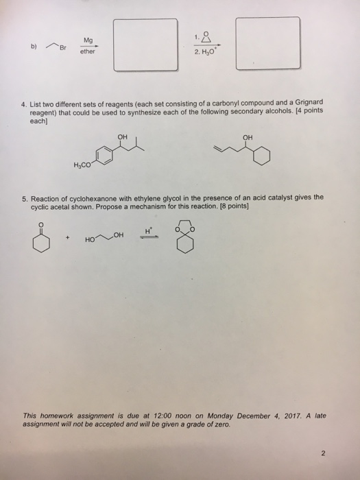 Solved Mg ether 2h40+ 4. List two different sets of reagents | Chegg.com