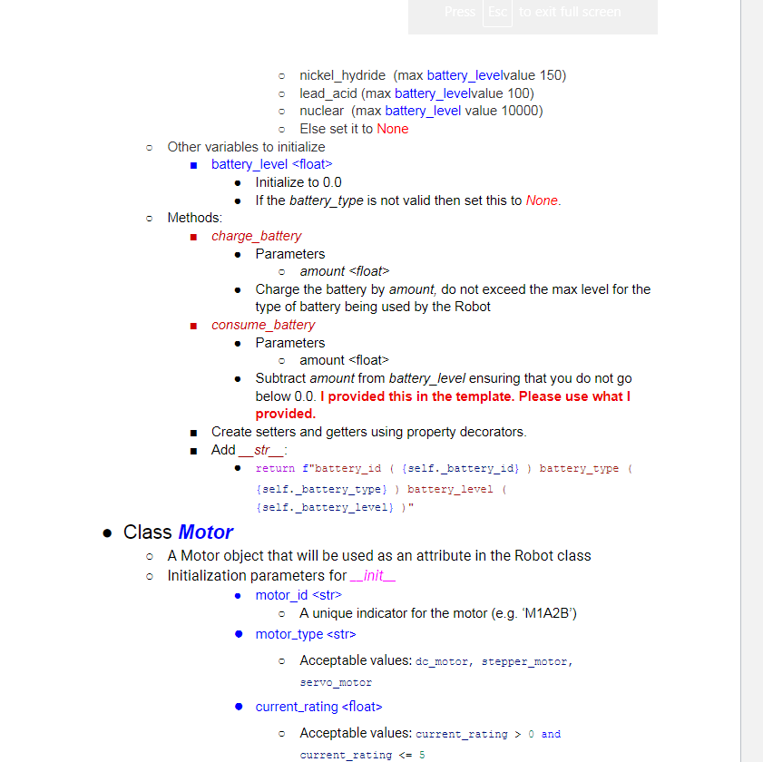 Solved For this homework we will build onto our Robot class | Chegg.com
