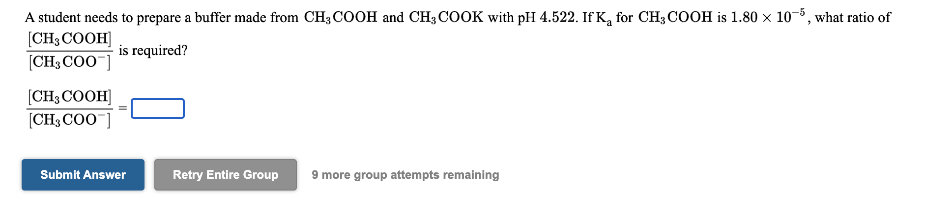 Solved A student needs to prepare a buffer made from CH3COOH | Chegg.com