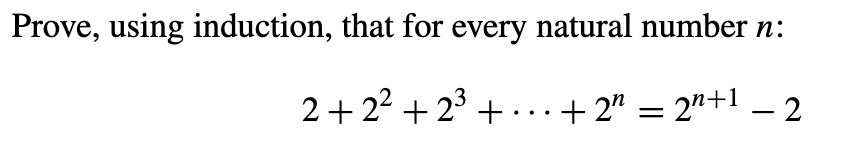 Solved Prove, using induction, that for every natural number | Chegg.com