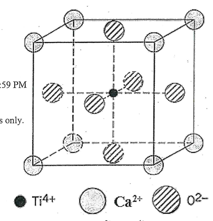 Solved 1.) The mineral Perovskite is calcium titanate, | Chegg.com