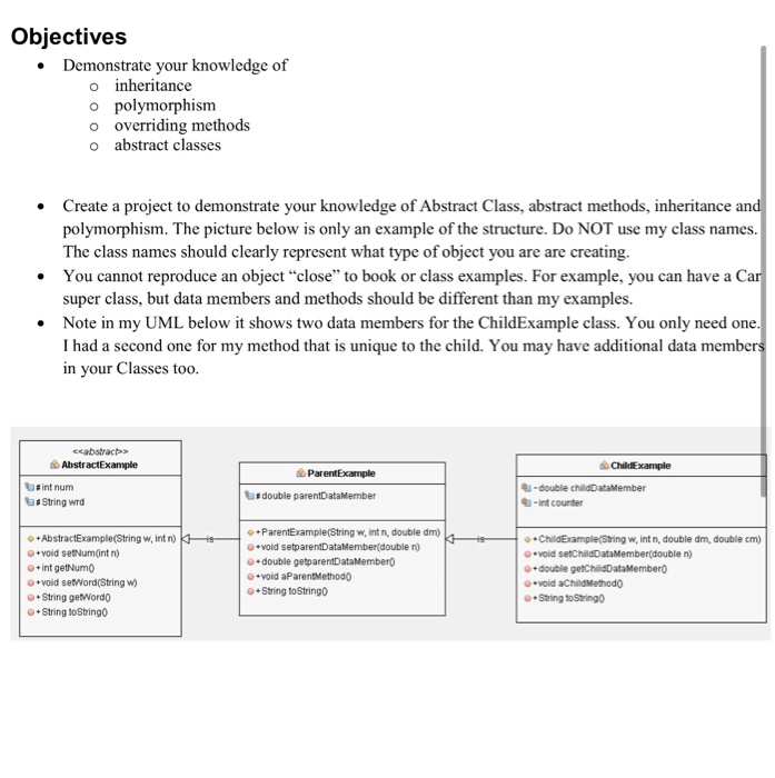 Solved Objectives . Demonstrate your knowledge of o | Chegg.com