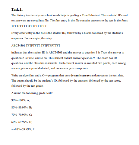 Solved Task 1: The history teacher at your school needs help | Chegg.com