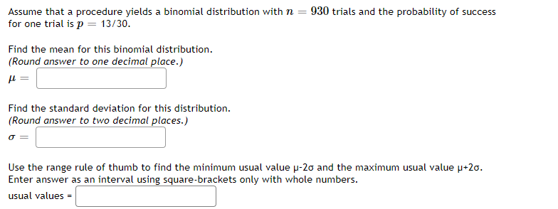 Solved Assume that a procedure yields a binomial | Chegg.com
